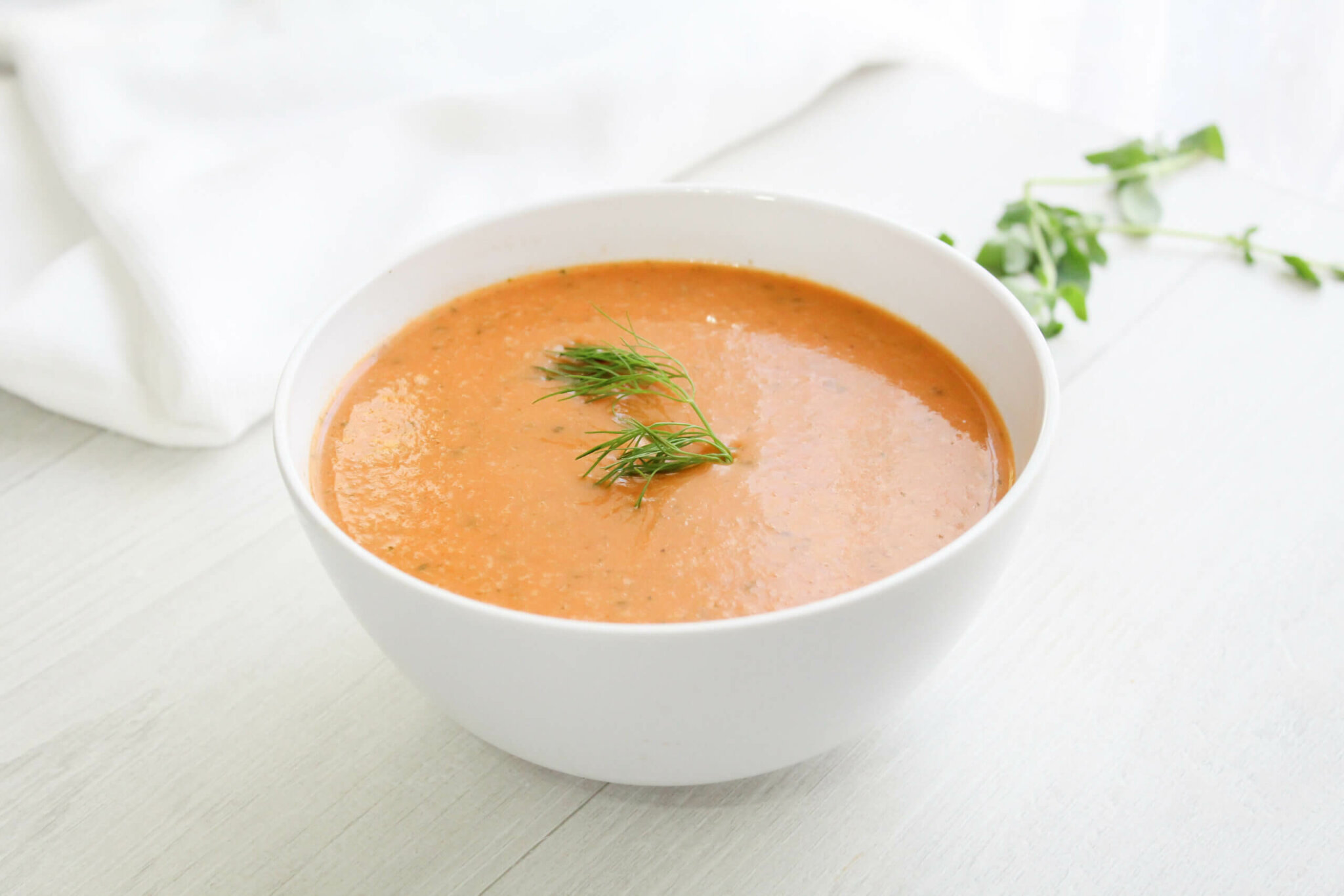 Healthy Homemade Tomato Bisque with Essential Oils