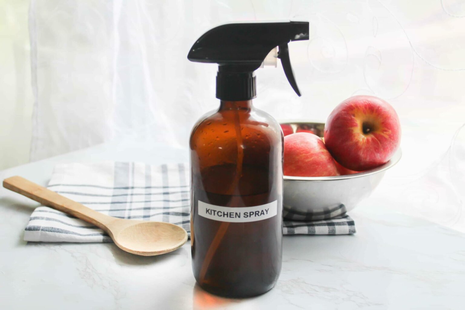 Homemade Bathroom Cleaner with Essential Oils to Sanitize